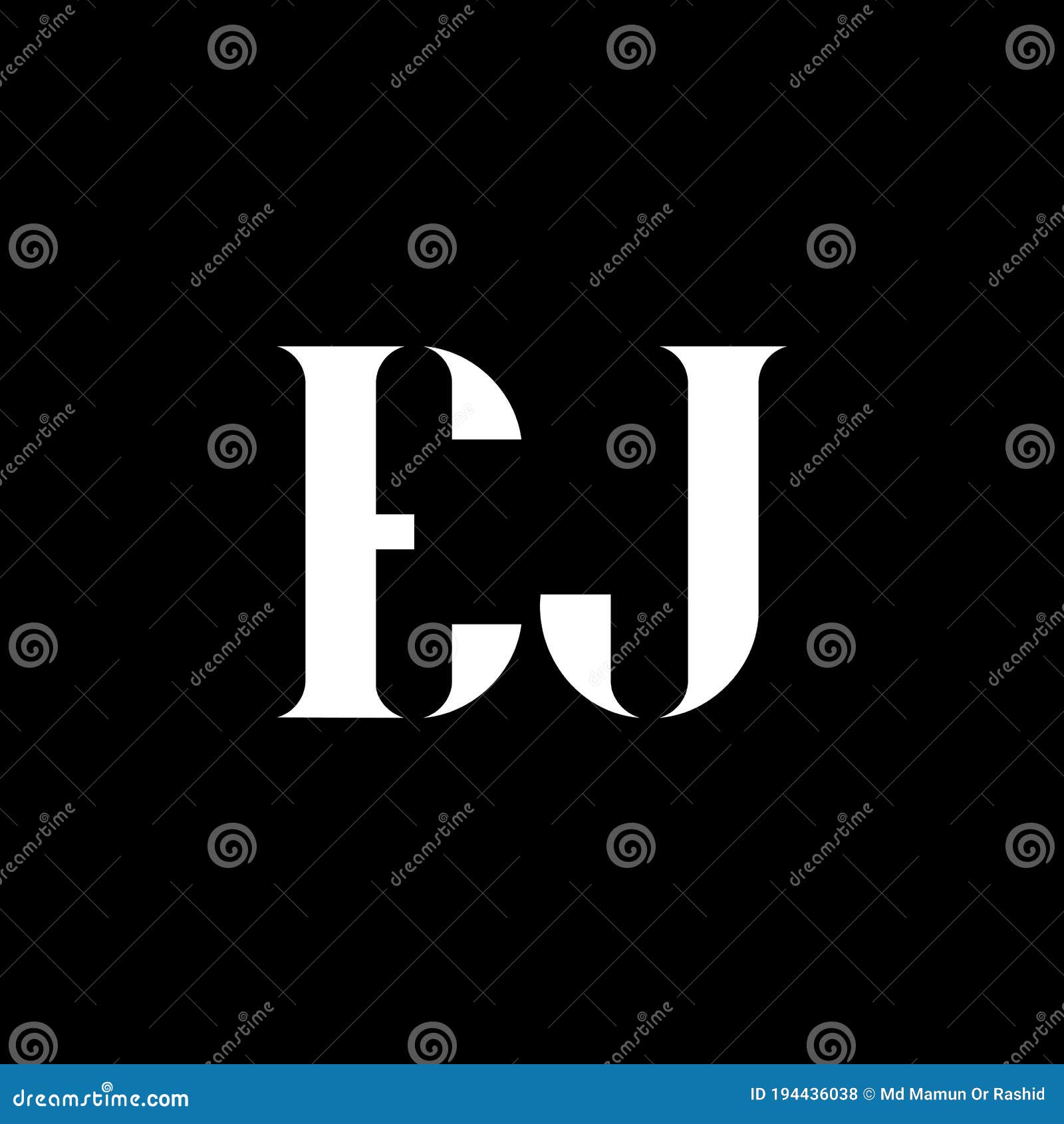 EJ E J Letter Logo Design. Initial Letter EJ Uppercase Monogram Logo ...