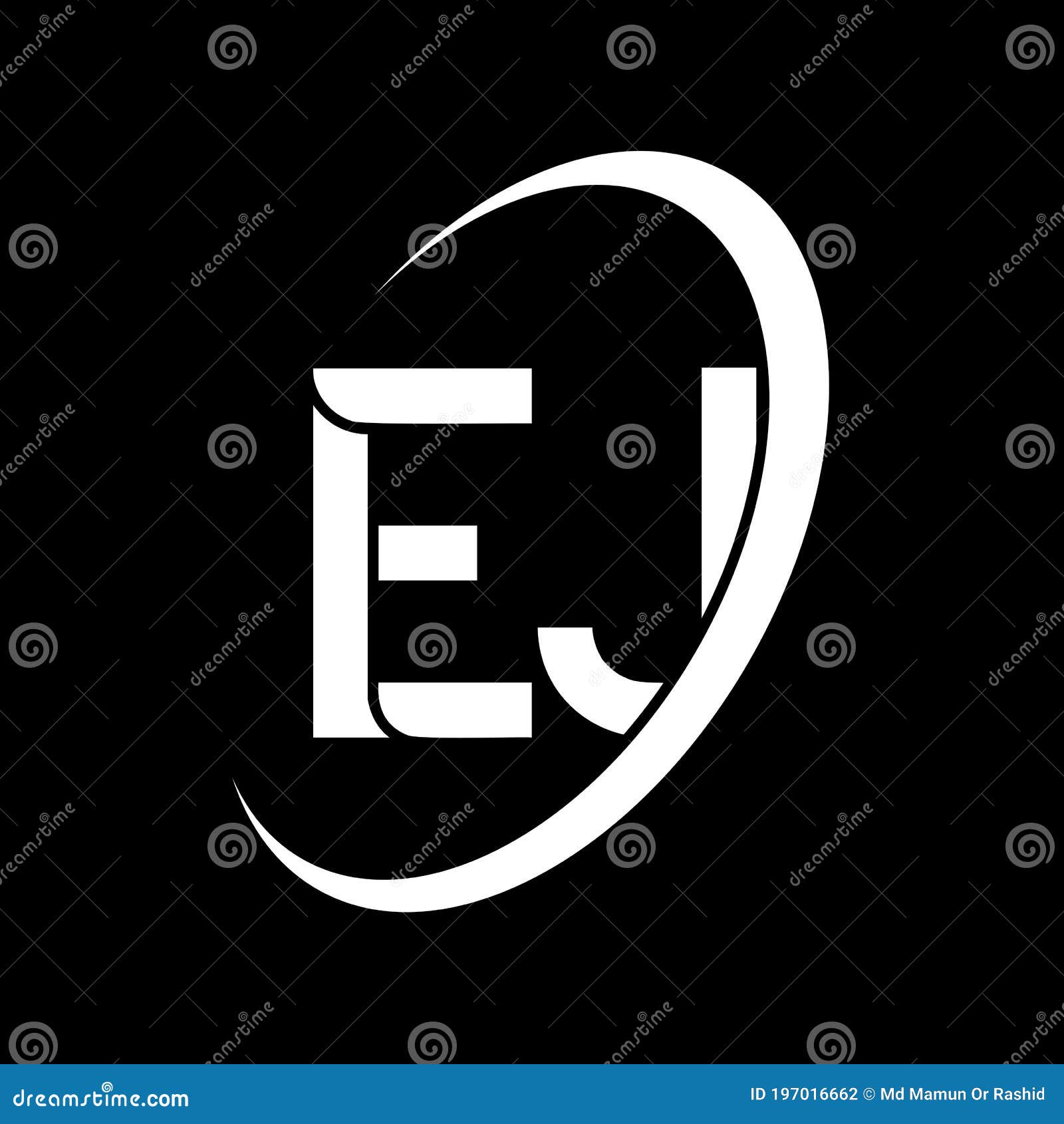 EJ Logo. E J Design. White EJ Letter. EJ/E J Letter Logo Design Stock ...