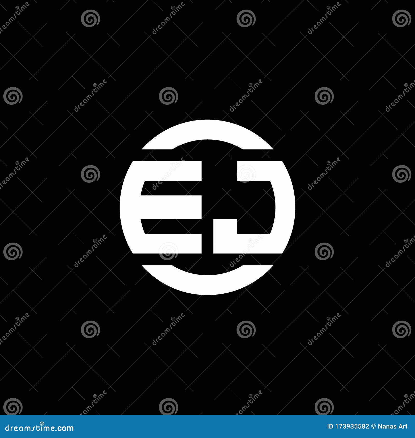 EJ Logo Monogram Isolated on Circle Element Design Template Stock ...