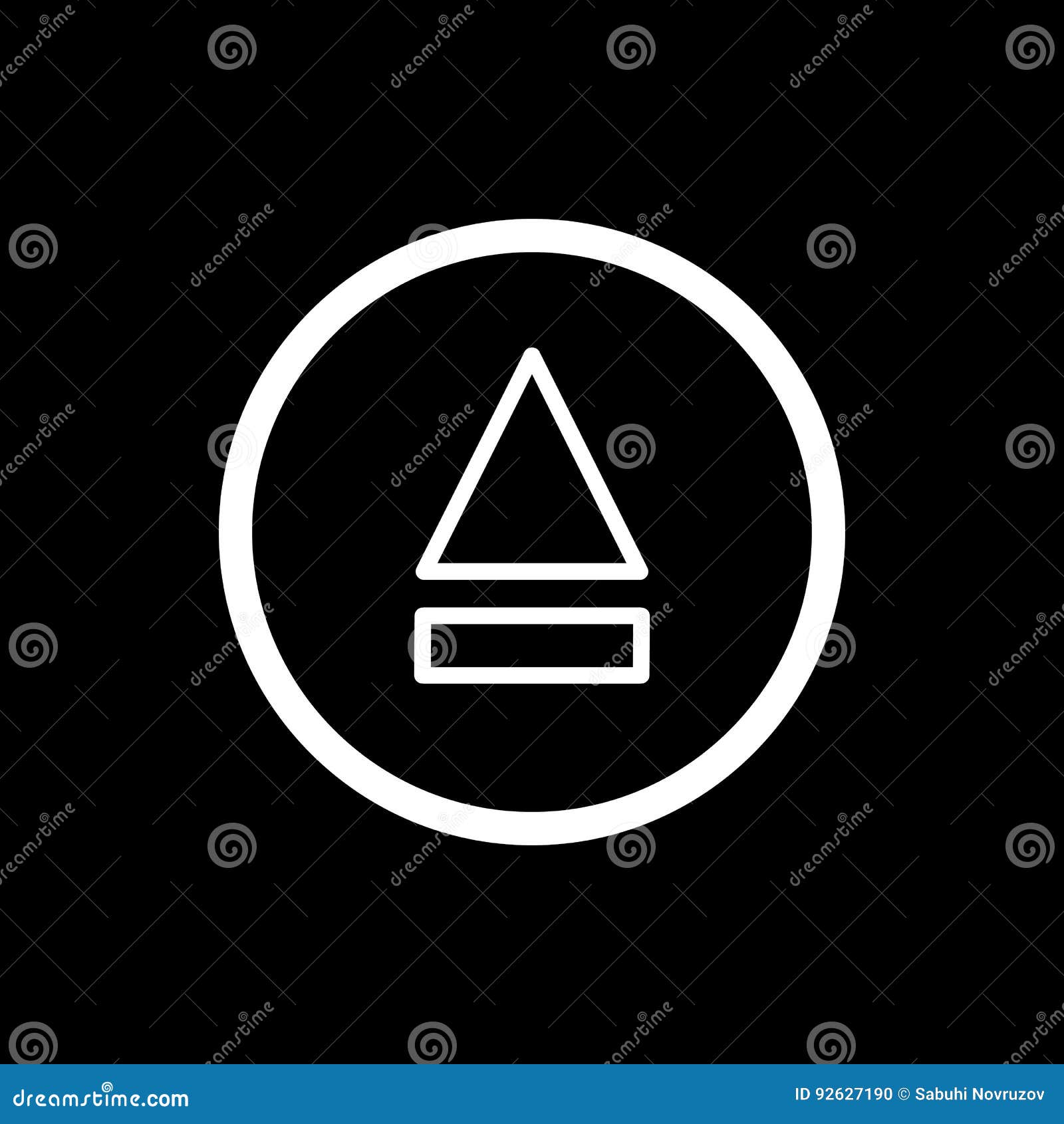 Black Eject Symbol For Banner, General Design Print And Websites. Stock ...