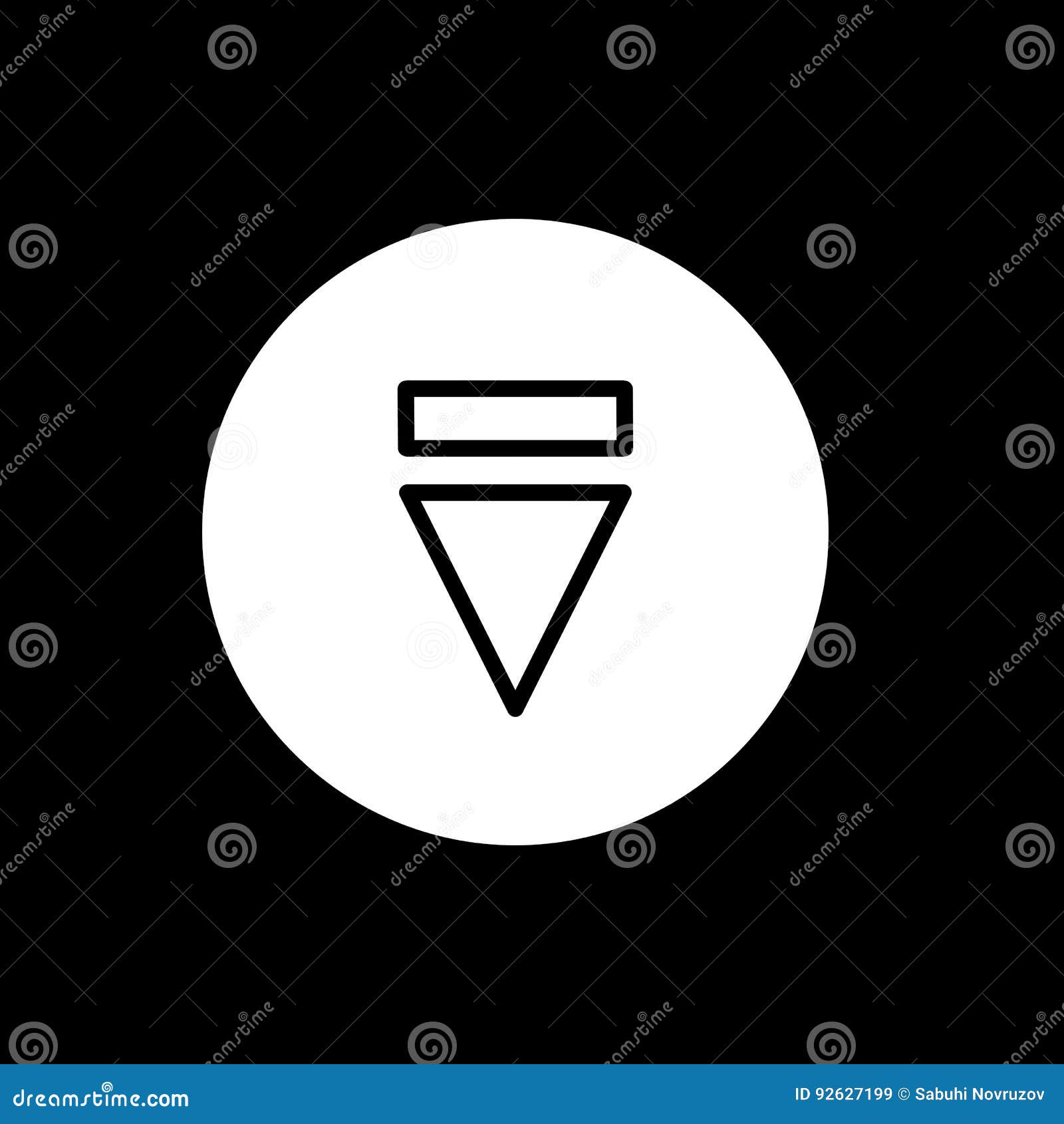 Eject Button Icon Simple Solid Eject Button Vector Icon On Black
