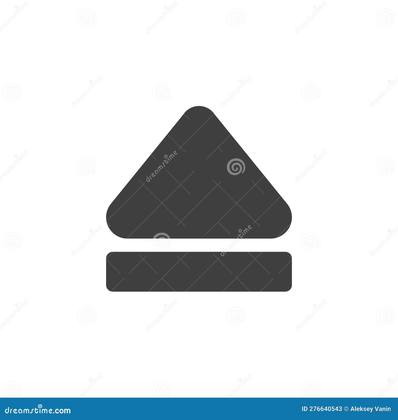 Eject button vector icon stock illustration. Illustration of single ...