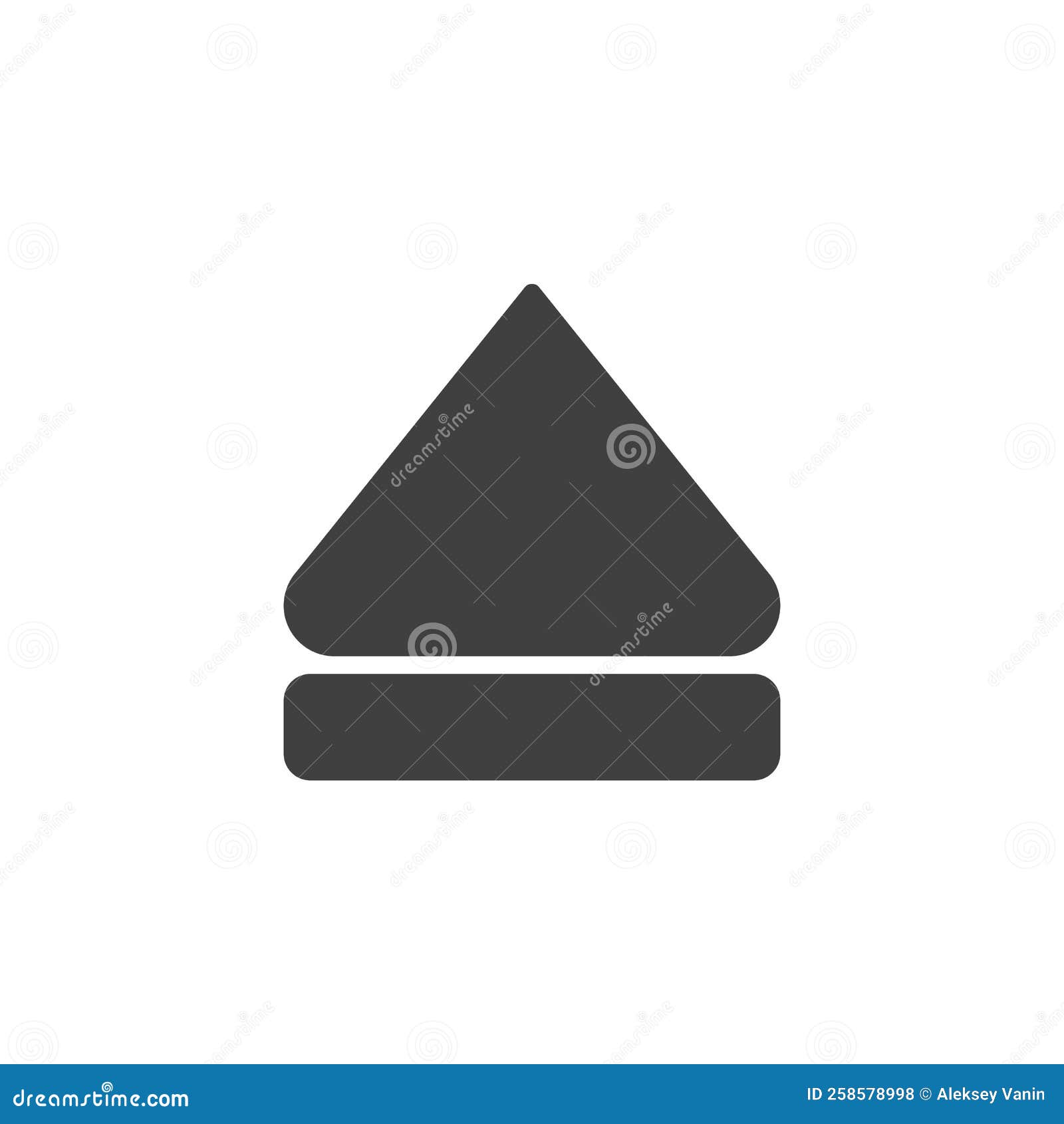 Eject button vector icon stock vector. Illustration of glyph - 258578998