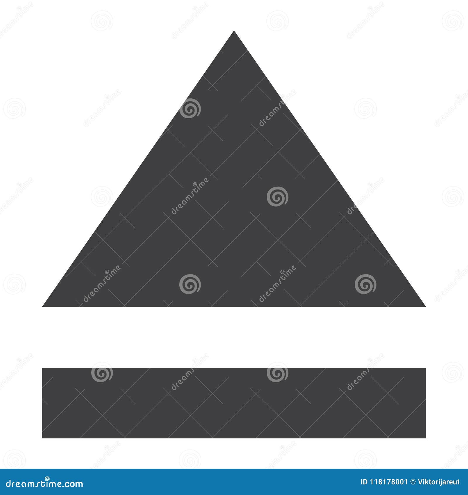 Eject Button With Brushed Metal Texture On Gray Background Cartoon ...