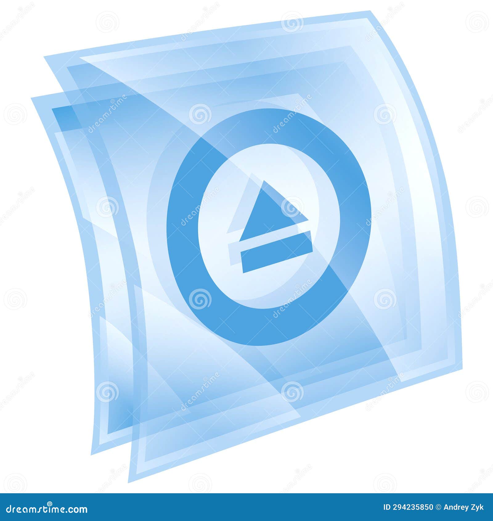 Eject icon blue stock illustration. Illustration of music - 294235850
