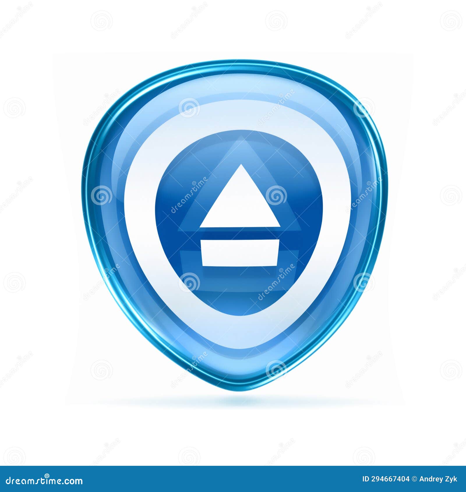 Eject icon blue. stock illustration. Illustration of icon - 294667404