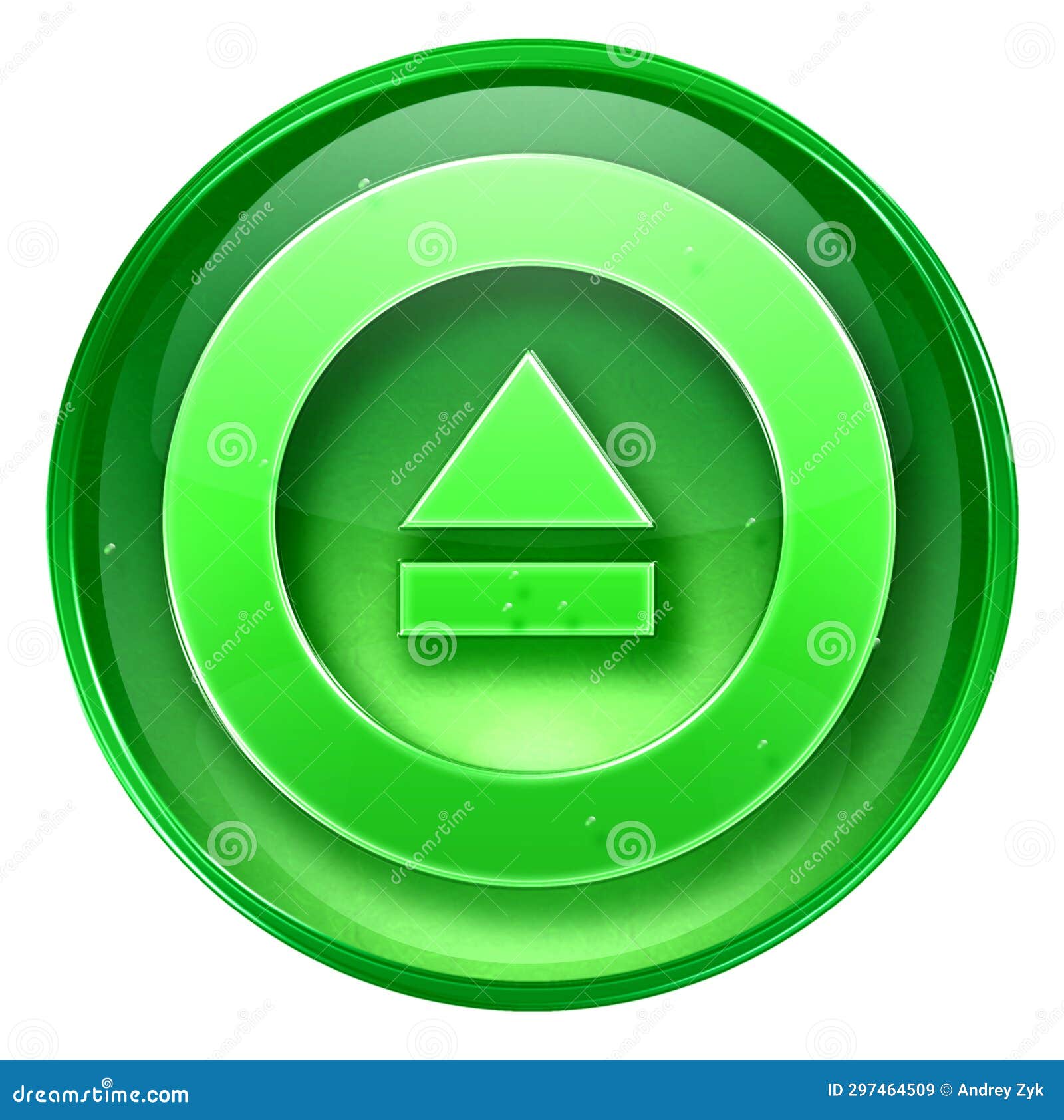 Eject icon green stock image. Image of website, internet - 297464509