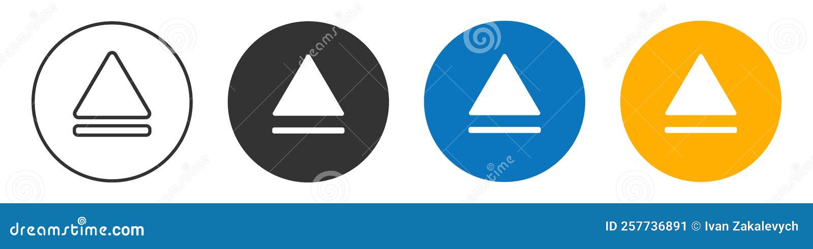 Eject Icon. Open File Symbol. Sign App Button Vector Stock Vector ...