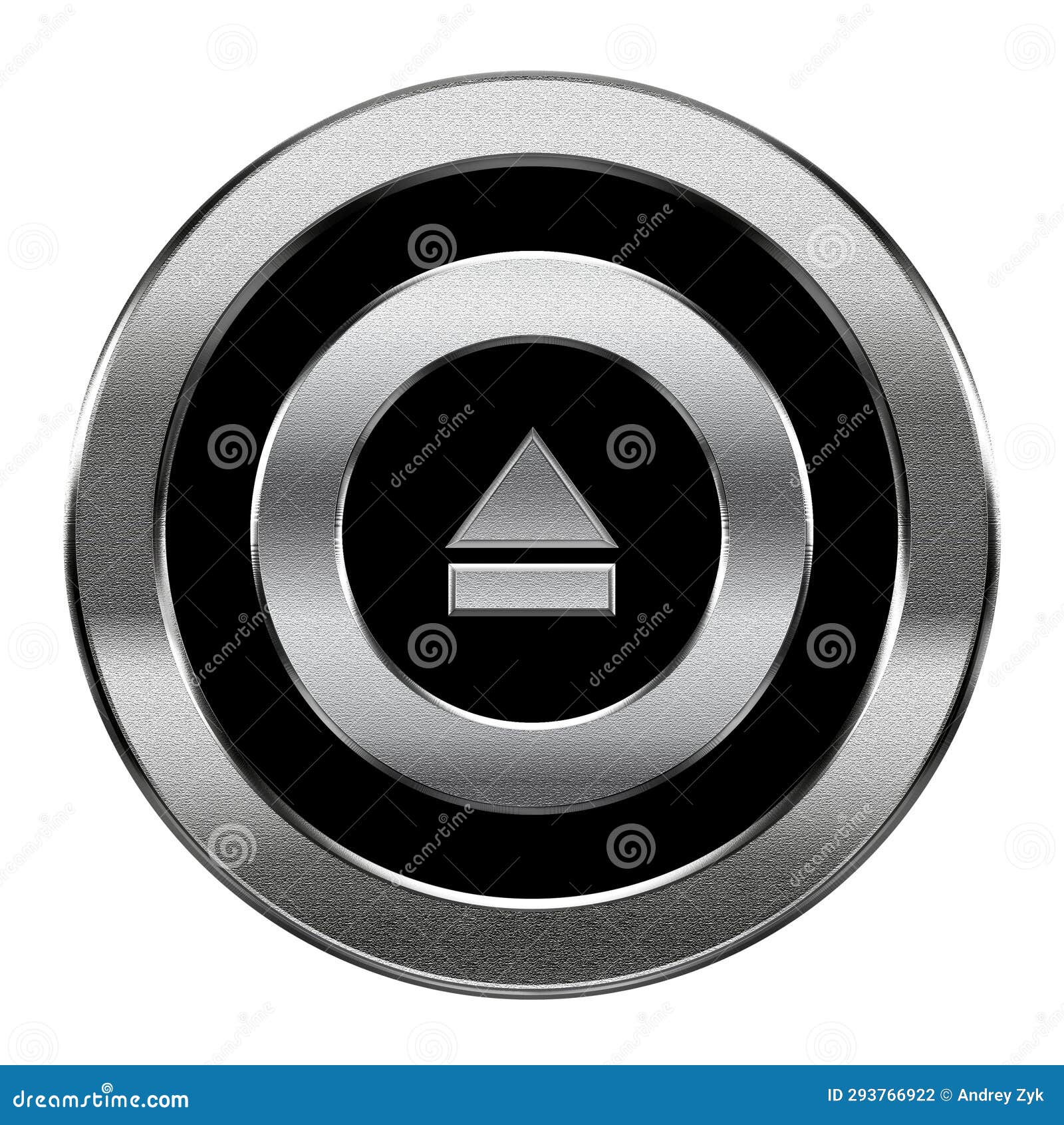 Eject icon silver stock illustration. Illustration of isolated - 293766922