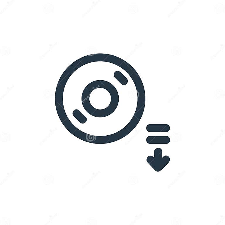 Eject Icon Vector from Disc Tool Line Concept. Thin Line Illustration ...