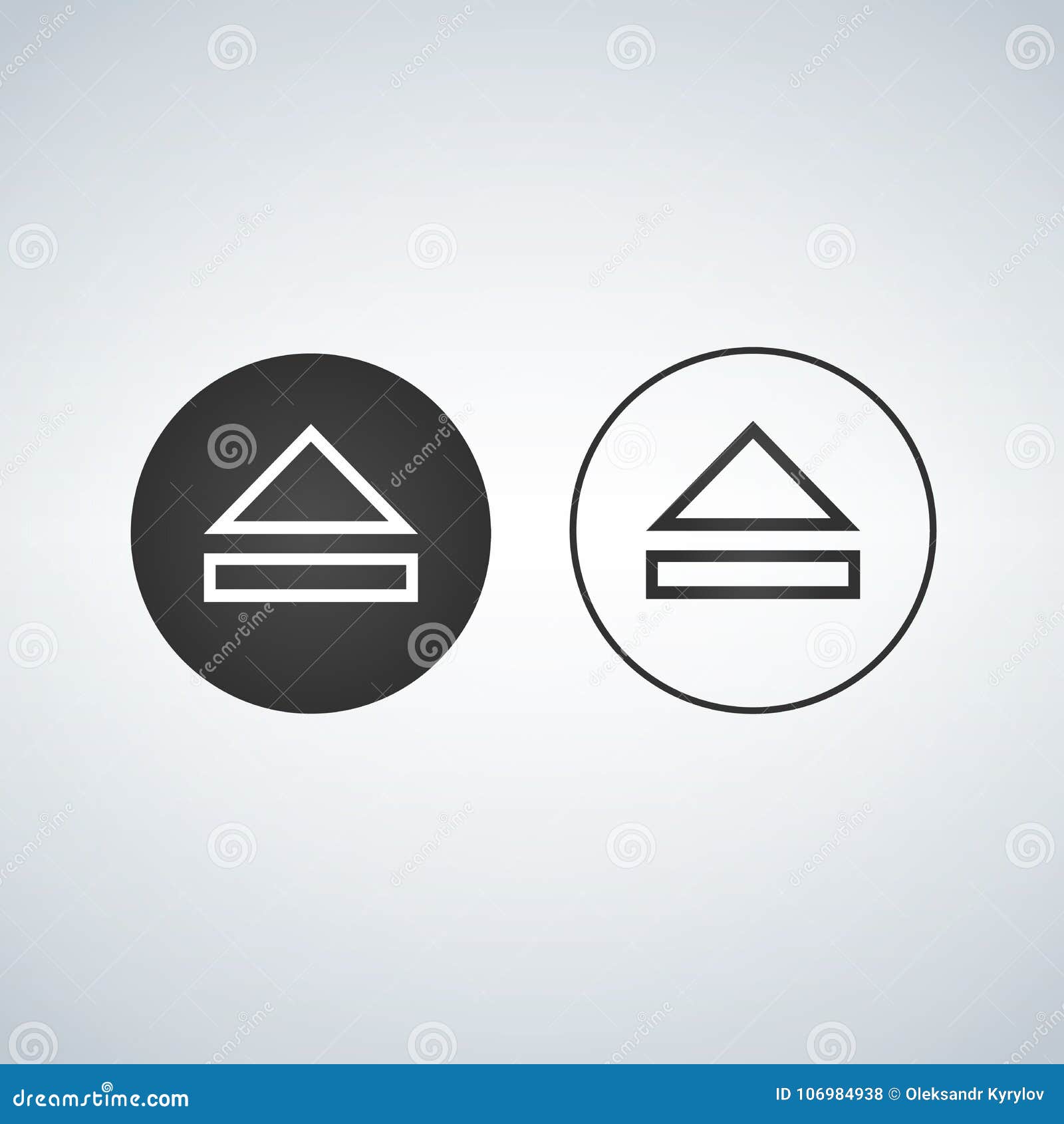 Eject Icon Vector. Light and Dark Version Stock Illustration ...