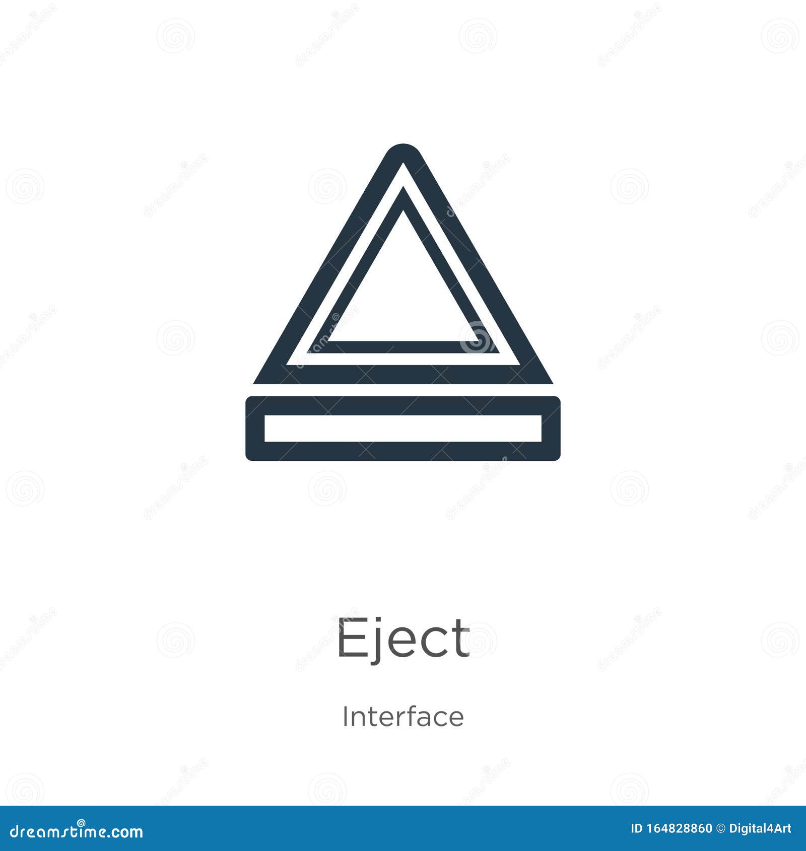 Eject Icon Vector. Trendy Flat Eject Icon from Interface Collection ...