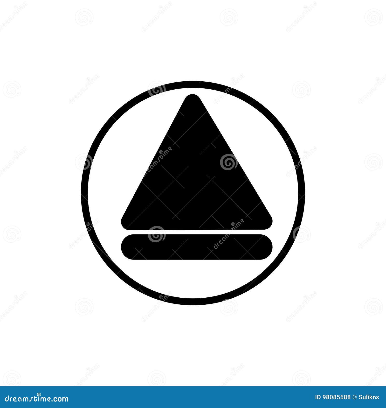 Black Eject Symbol For Banner, General Design Print And Websites. Stock ...