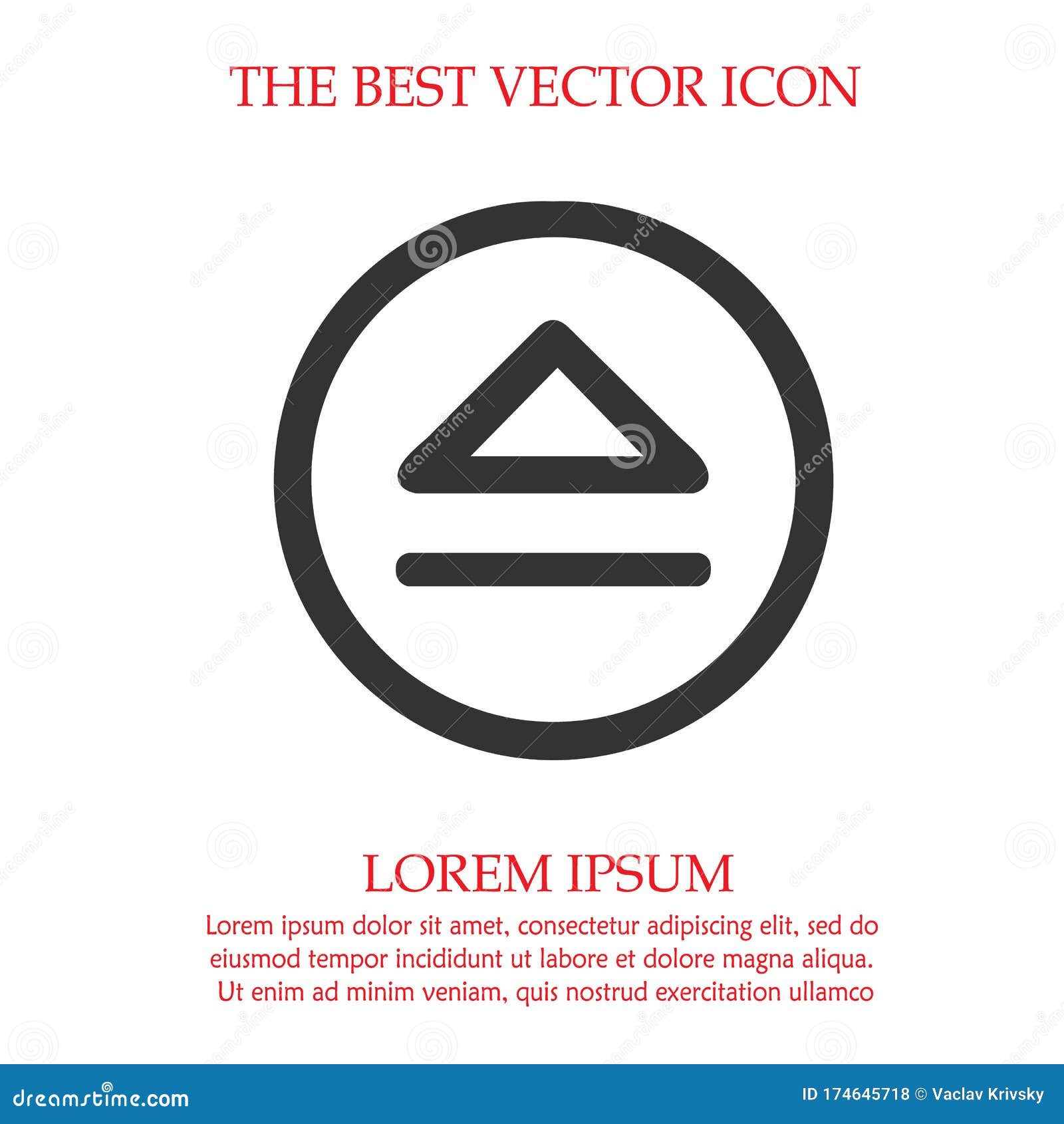 Eject Vector Icon Eps 10. Open Symbol Stock Vector - Illustration of ...