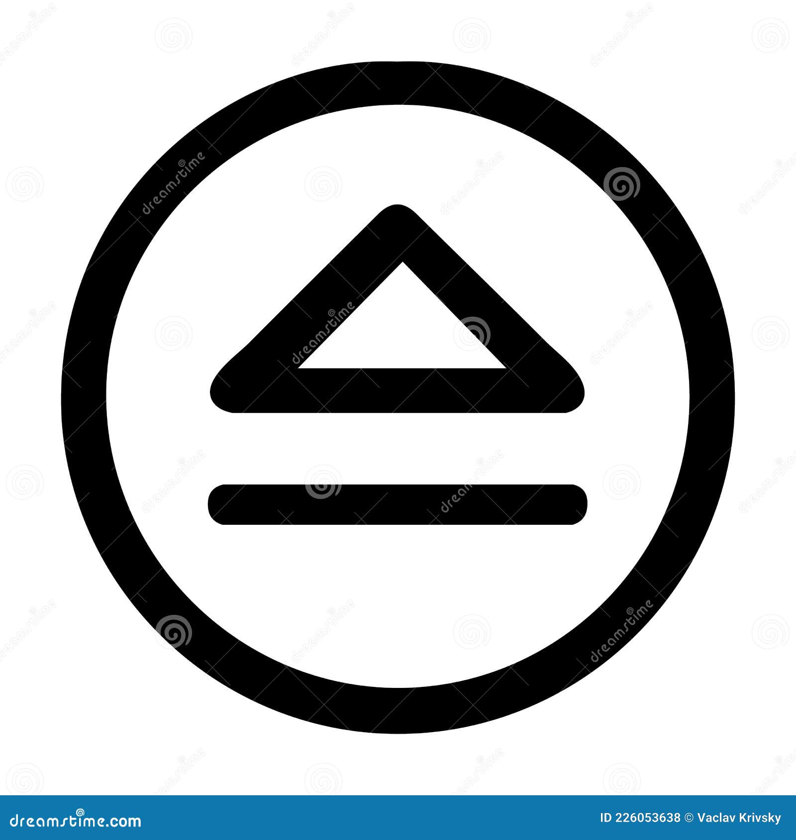 Eject Vector Icon Eps 10. Open Symbol Stock Vector - Illustration of ...