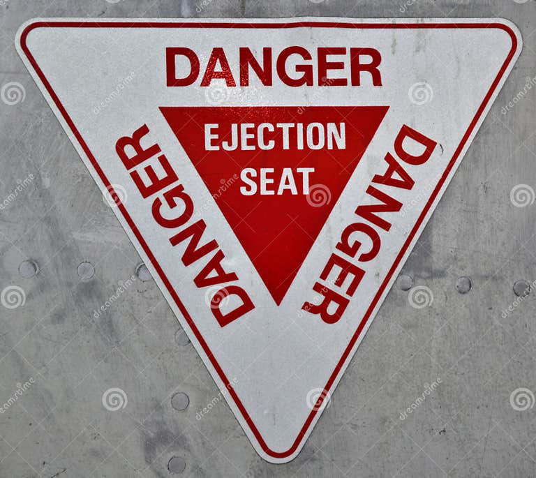 Ejection Seat Sign stock image. Image of powerful, aircraft - 20505129