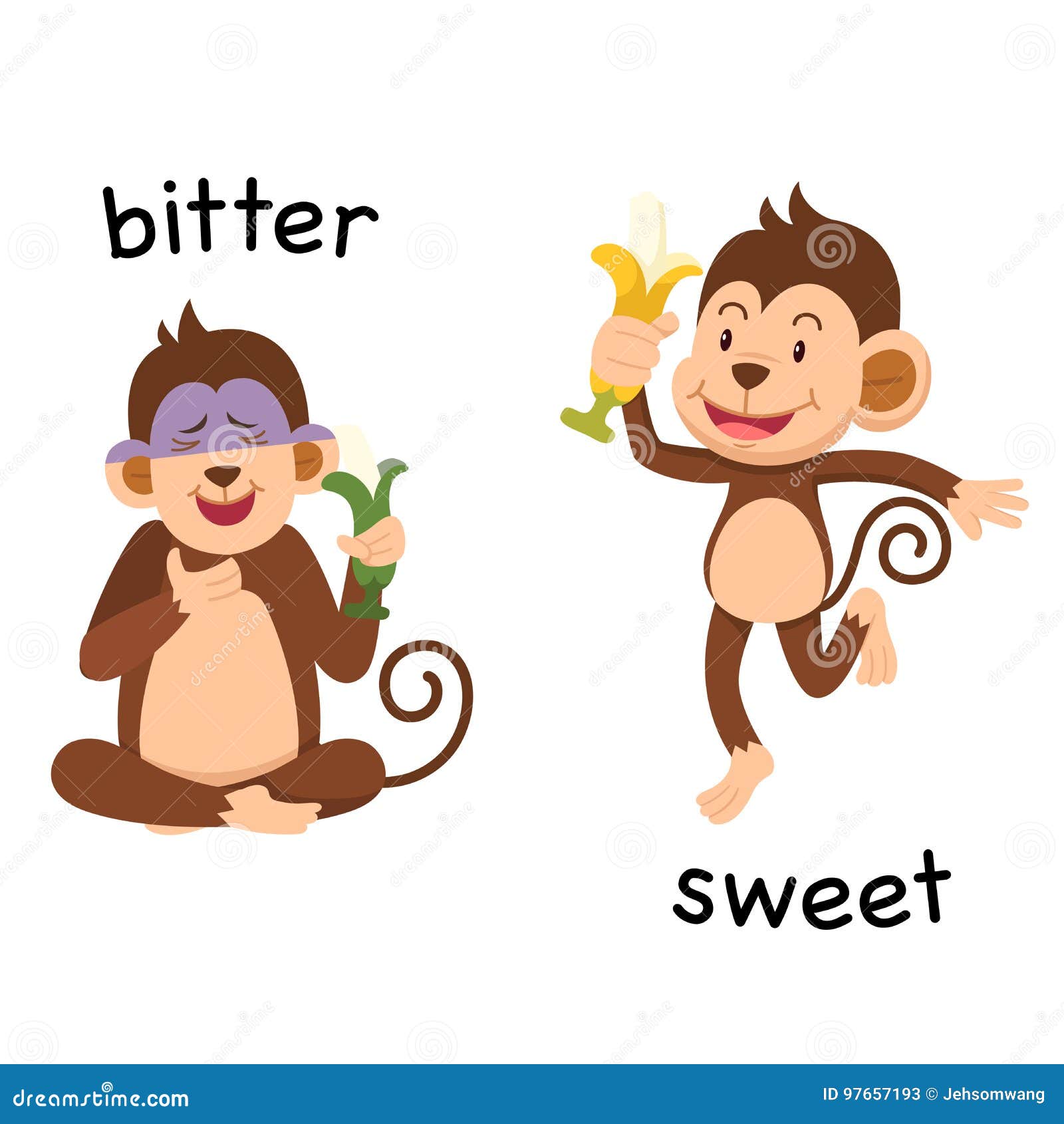 Ejemplo Amargo Y Dulce Opuesto Ilustración del Vector - Ilustración de ...