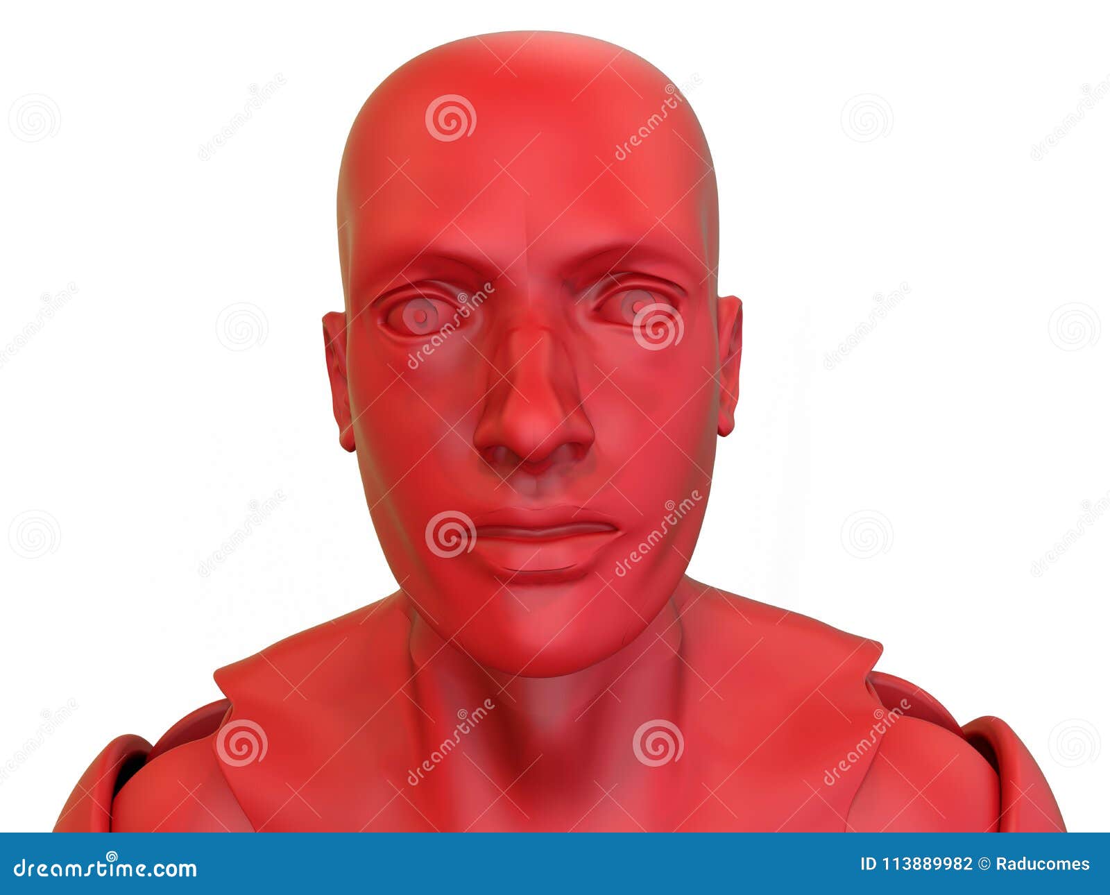 Ejemplo Androide Rojo De La Cara Stock de ilustración - Ilustración de ...