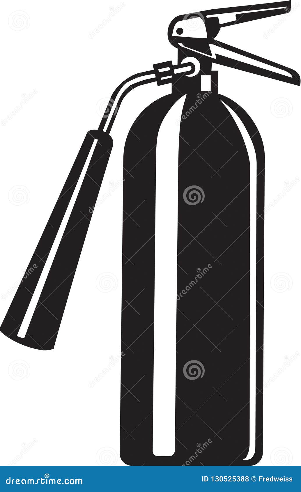 Ejemplo Blanco Y Negro Del Extintor Ilustración del Vector ...