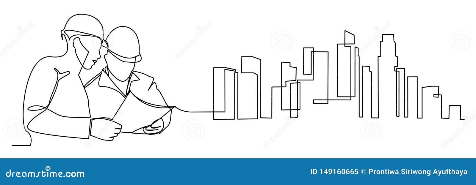 Ejemplo Continuo Del Vector De La Supervisi?n De La Construcci?n De Edificios Del Ingeniero Del ...