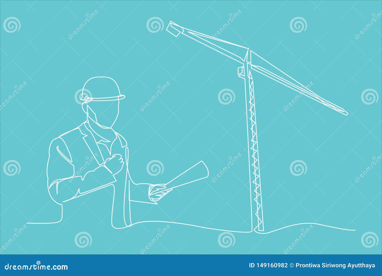 Ejemplo Continuo Del Vector De La Supervisi?n De La Construcci?n De Edificios Del Ingeniero Del ...