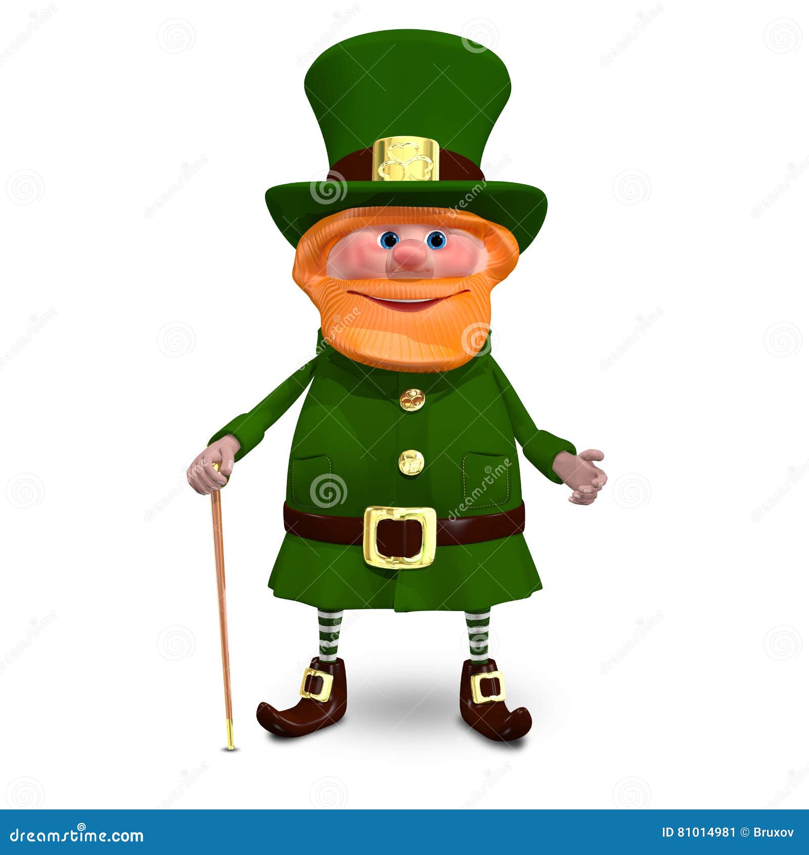 Ejemplo 3D de St Patrick imagen de archivo. Ilustración de pelo - 81014981