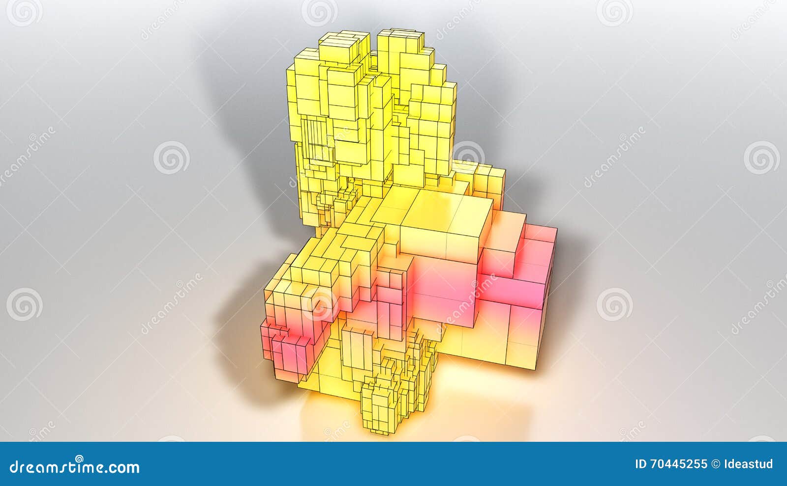 Ejemplo 3D Del Modelo Tridimensional Stock de ilustración - Ilustración ...