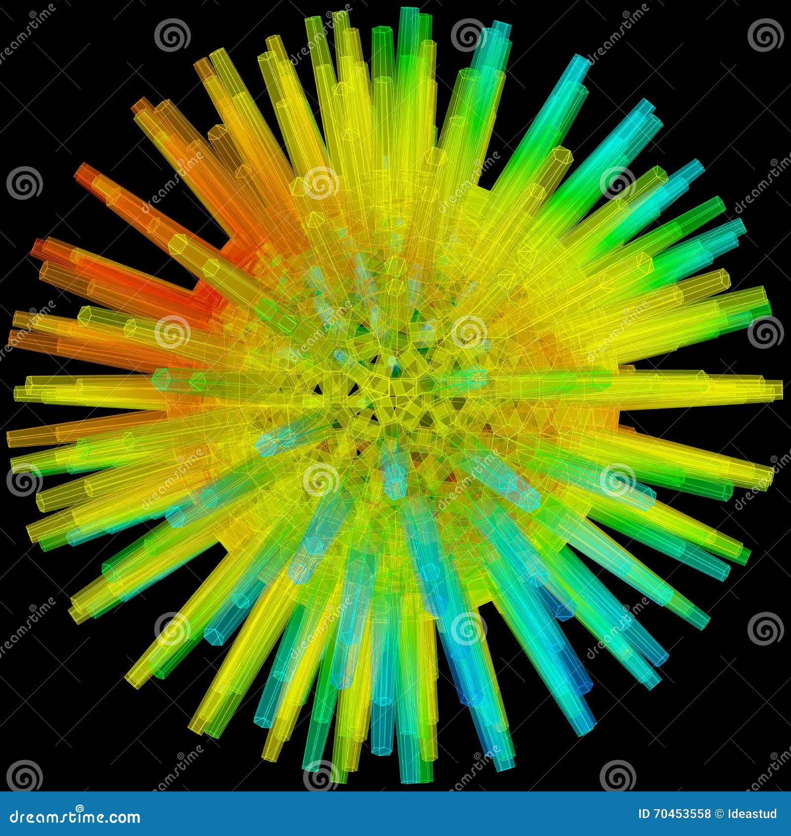 Ejemplo 3D Del Objeto Tridimensional Como La Estrella Del Poliedro ...