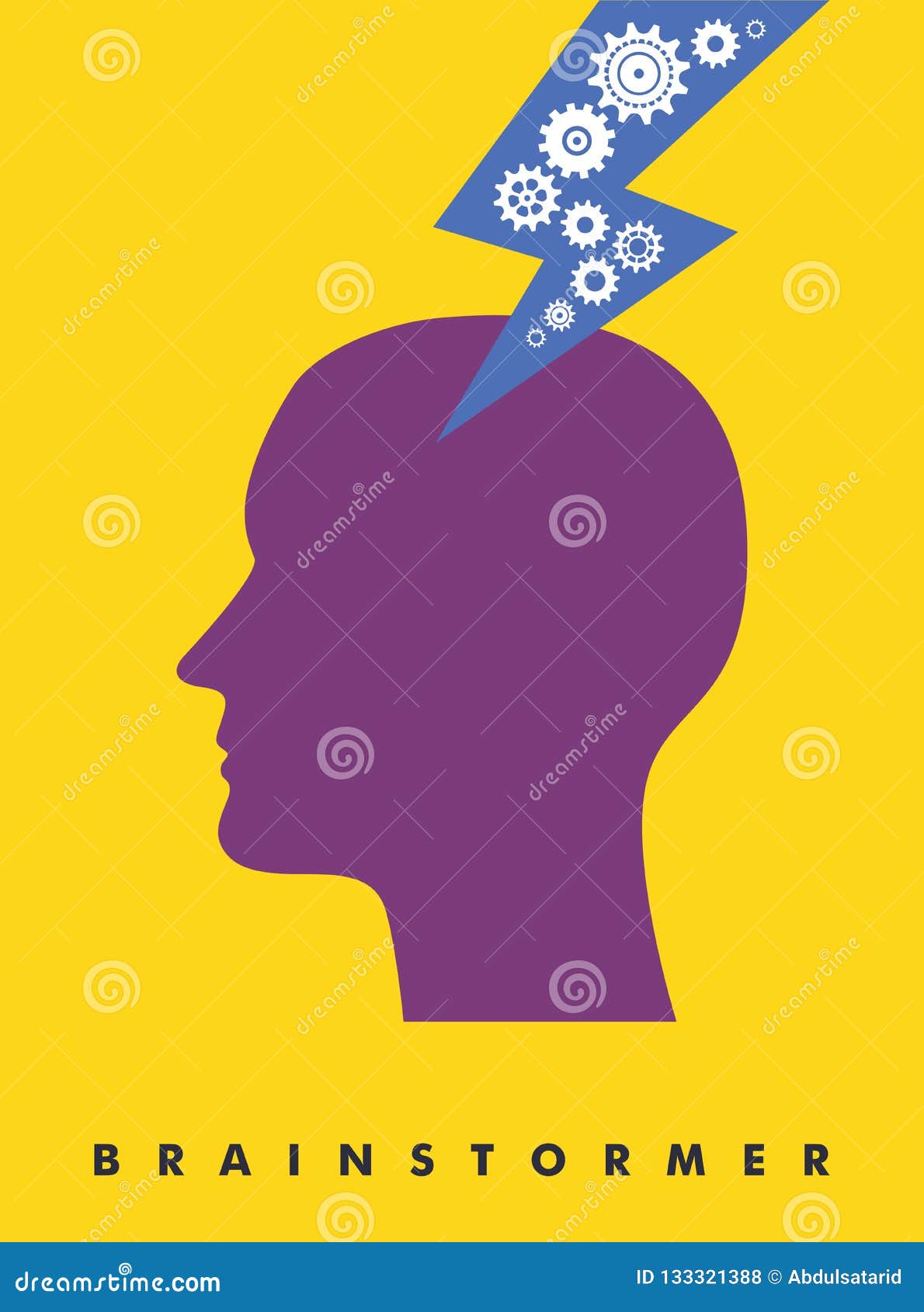 Ejemplo de Brainstormer ilustración del vector. Ilustración de negocios ...