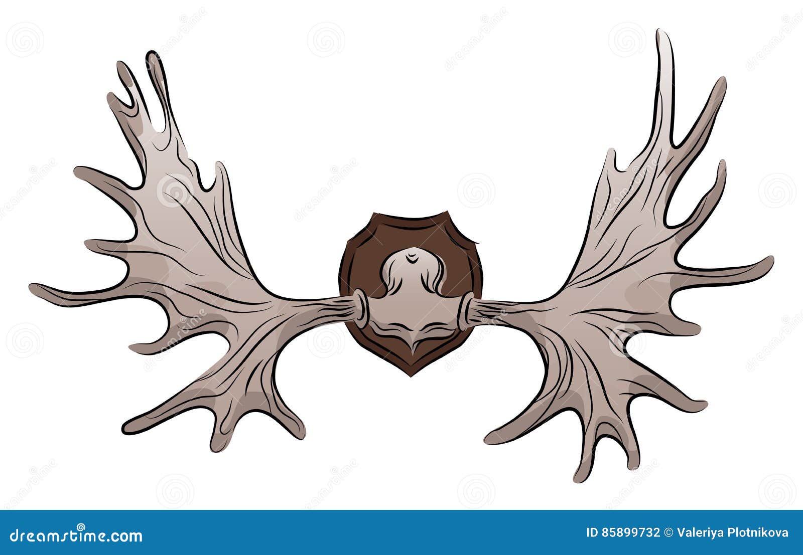 Ejemplo De Color De Las Astas De Los Alces Ilustración del Vector ...
