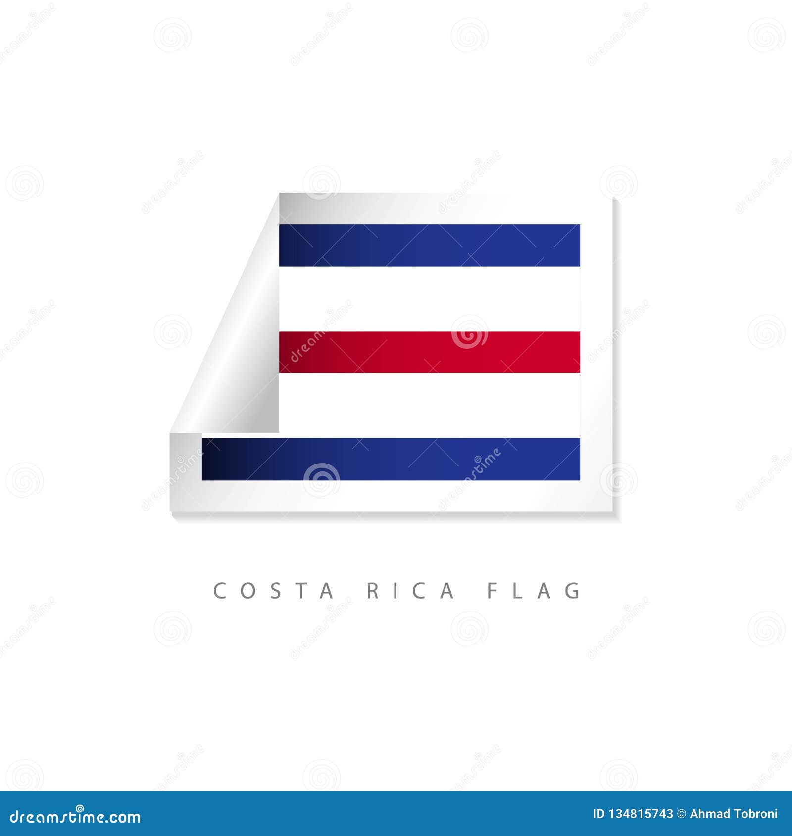 Ejemplo De Costa Rica Label Flags Template Design Ilustración del ...