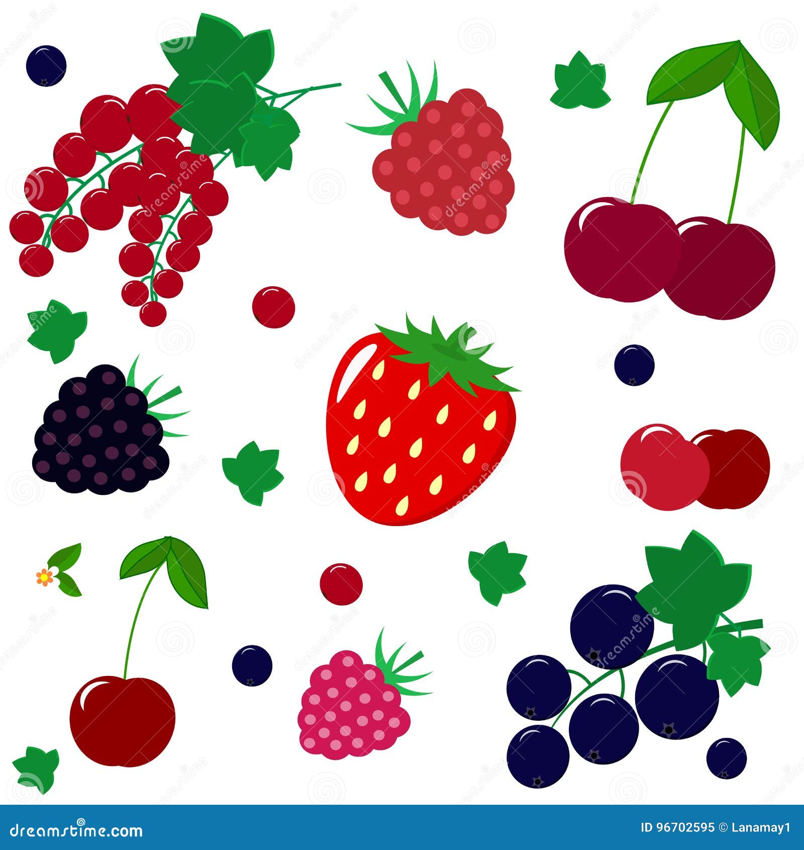 Ejemplo De Diferentes Tipos De Bayas Ilustración del Vector ...