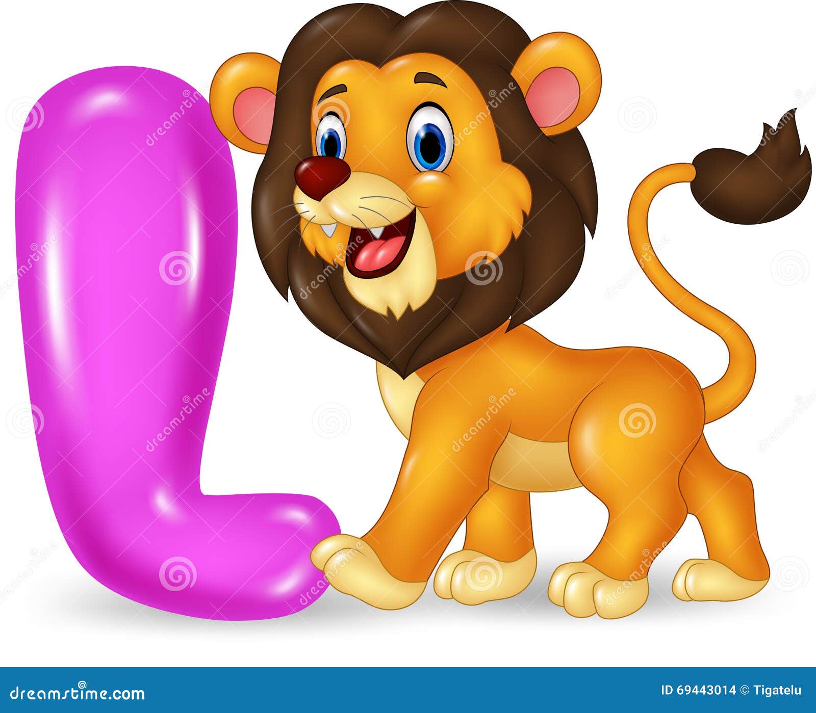 Ejemplo De L Letra Para El León Ilustración del Vector - Ilustración de ...