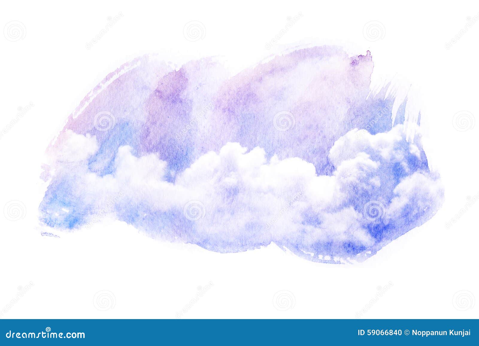 Ejemplo De La Acuarela De La Nube Stock de ilustración - Ilustración de ...