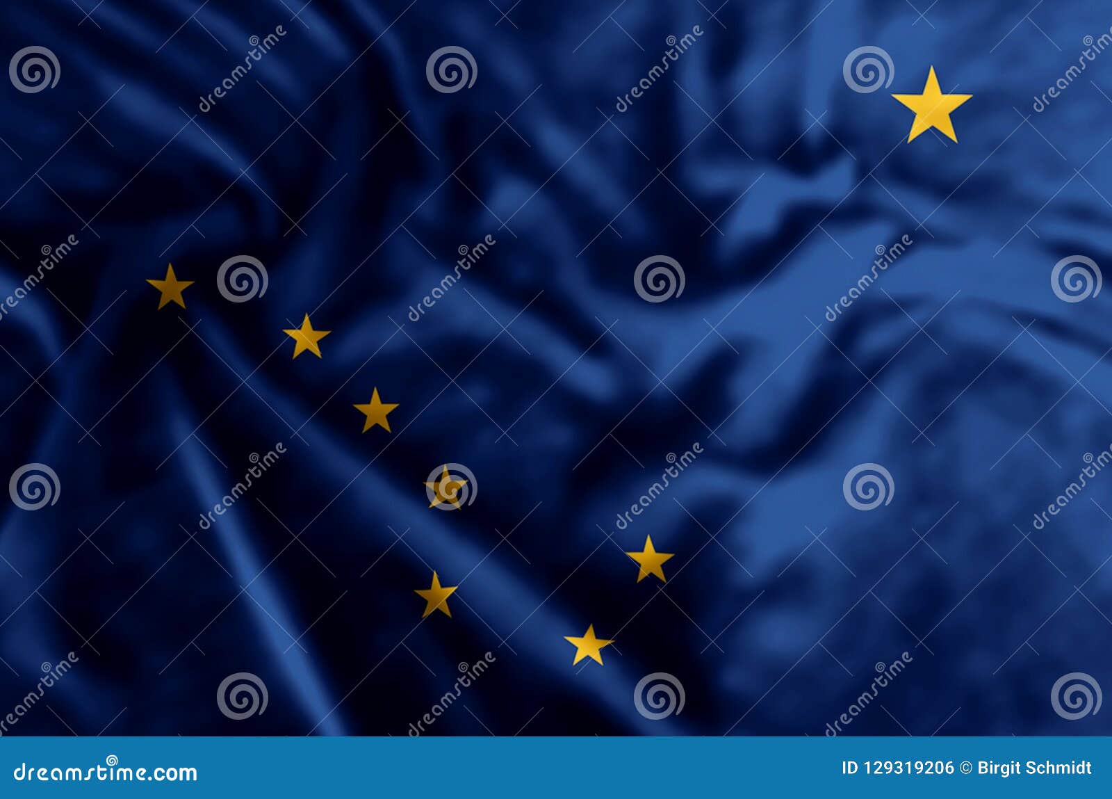 Ejemplo De La Bandera De Alaska Stock de ilustración - Ilustración de ...
