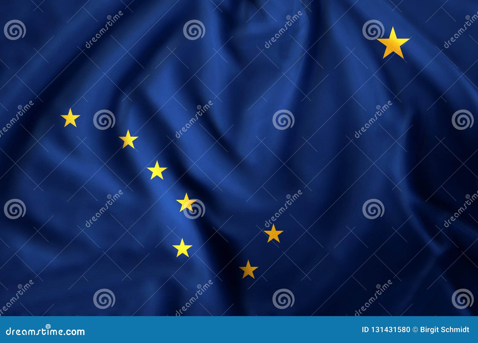 Ejemplo De La Bandera De Alaska Stock de ilustración - Ilustración de ...
