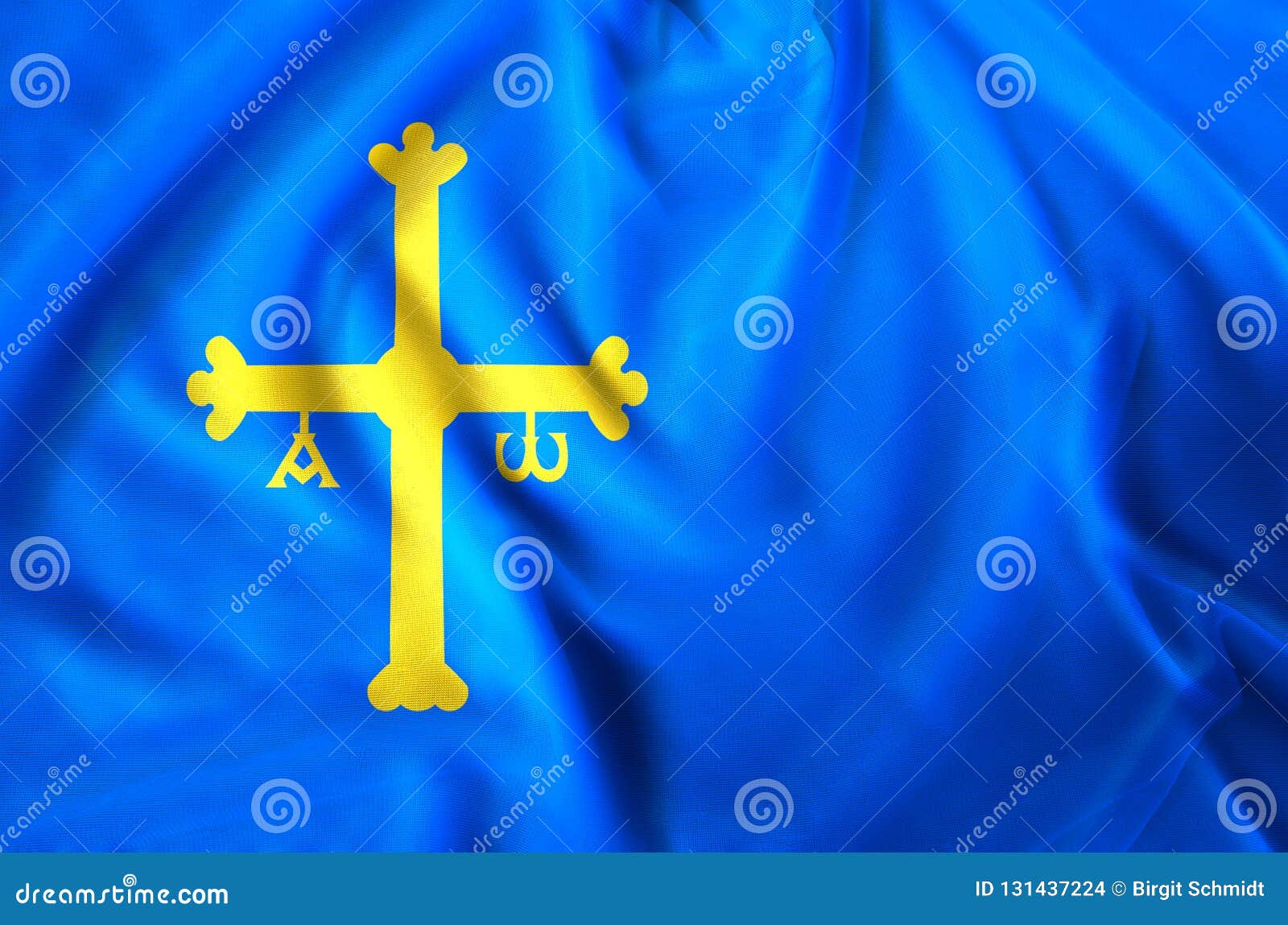 Ejemplo De La Bandera De Asturias Stock de ilustración - Ilustración de ...