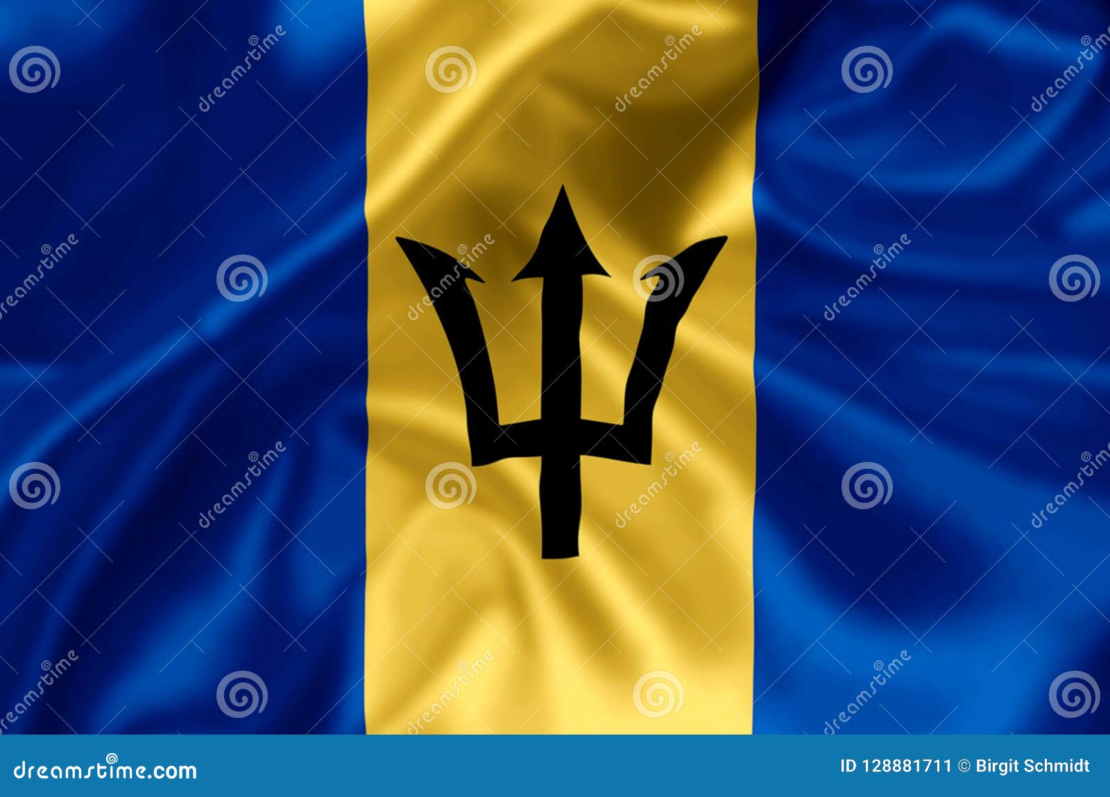 Ejemplo De La Bandera De Barbados Stock de ilustración - Ilustración de ...