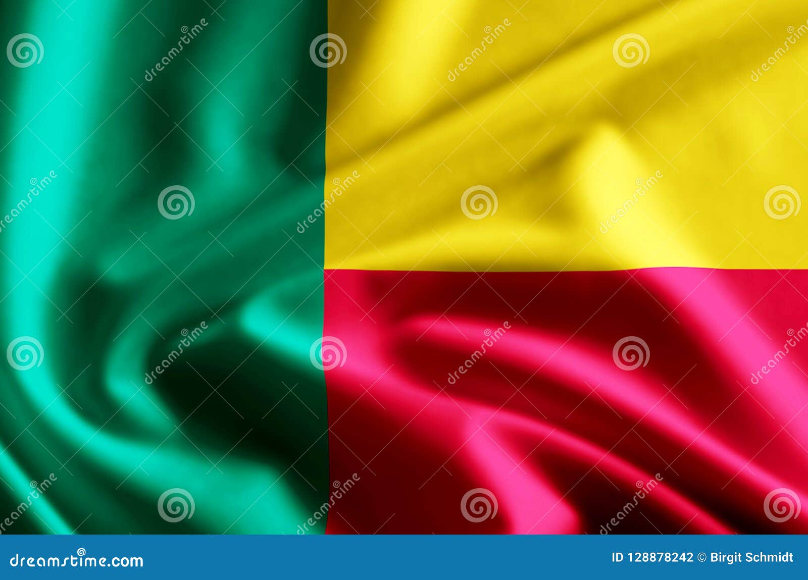 Ejemplo De La Bandera De Benin Stock de ilustración - Ilustración de ...