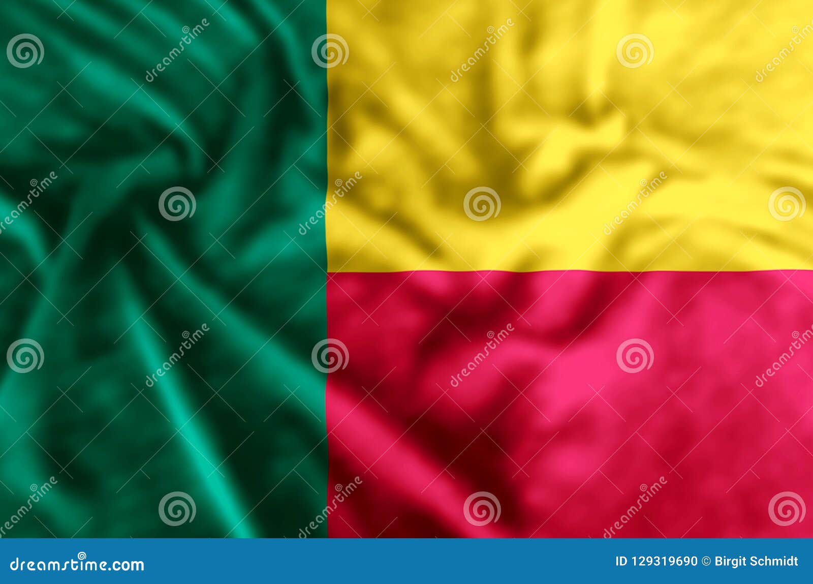 Ejemplo De La Bandera De Benin Stock de ilustración - Ilustración de ...