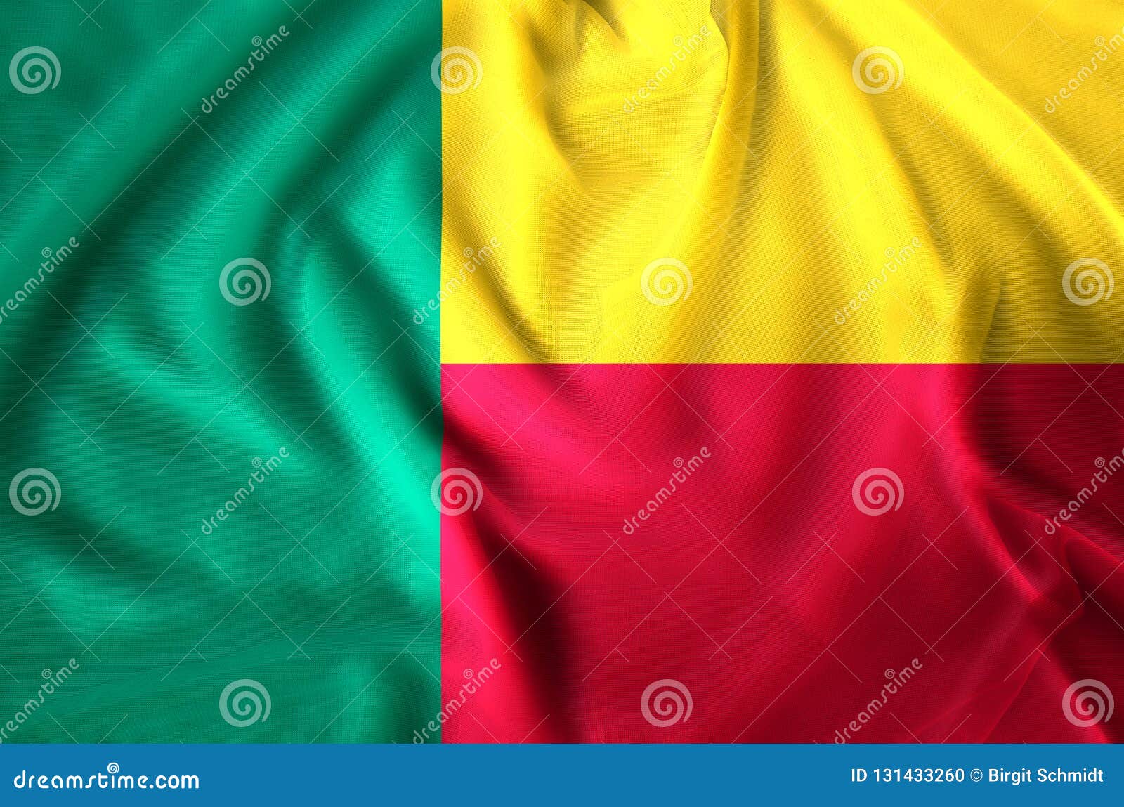 Ejemplo De La Bandera De Benin Stock de ilustración - Ilustración de ...