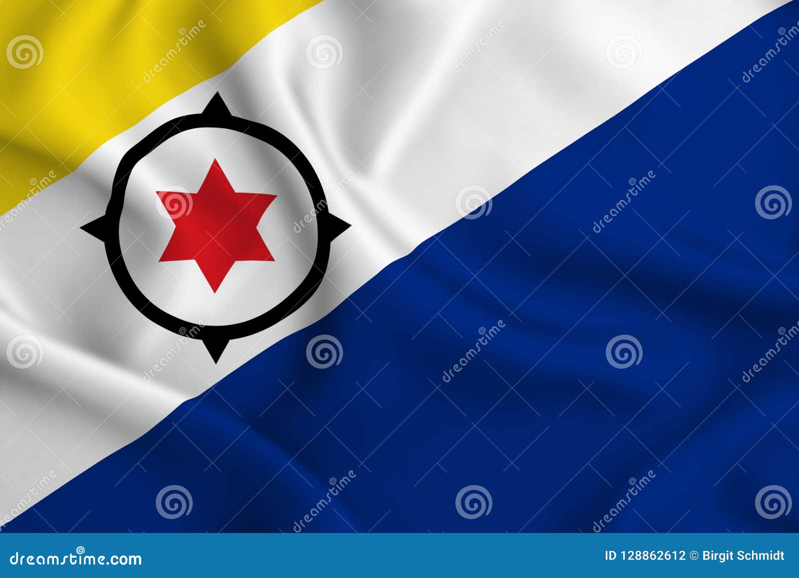Ejemplo De La Bandera De Bonaire Stock de ilustración - Ilustración de ...