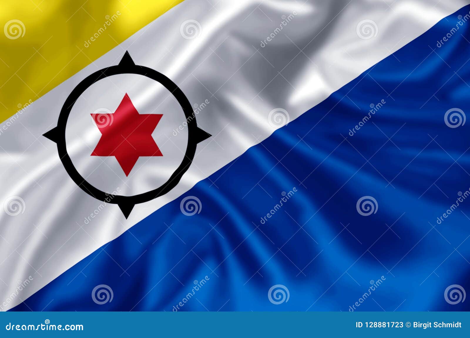 Ejemplo De La Bandera De Bonaire Stock de ilustración - Ilustración de ...