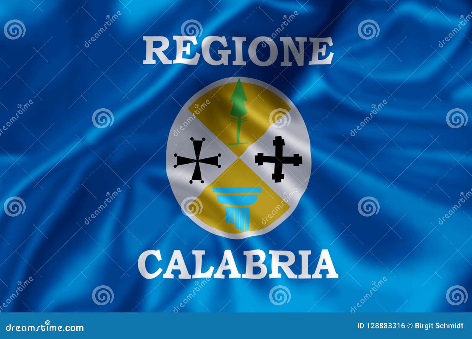 Ejemplo De La Bandera De Calabria Stock de ilustración - Ilustración de ...
