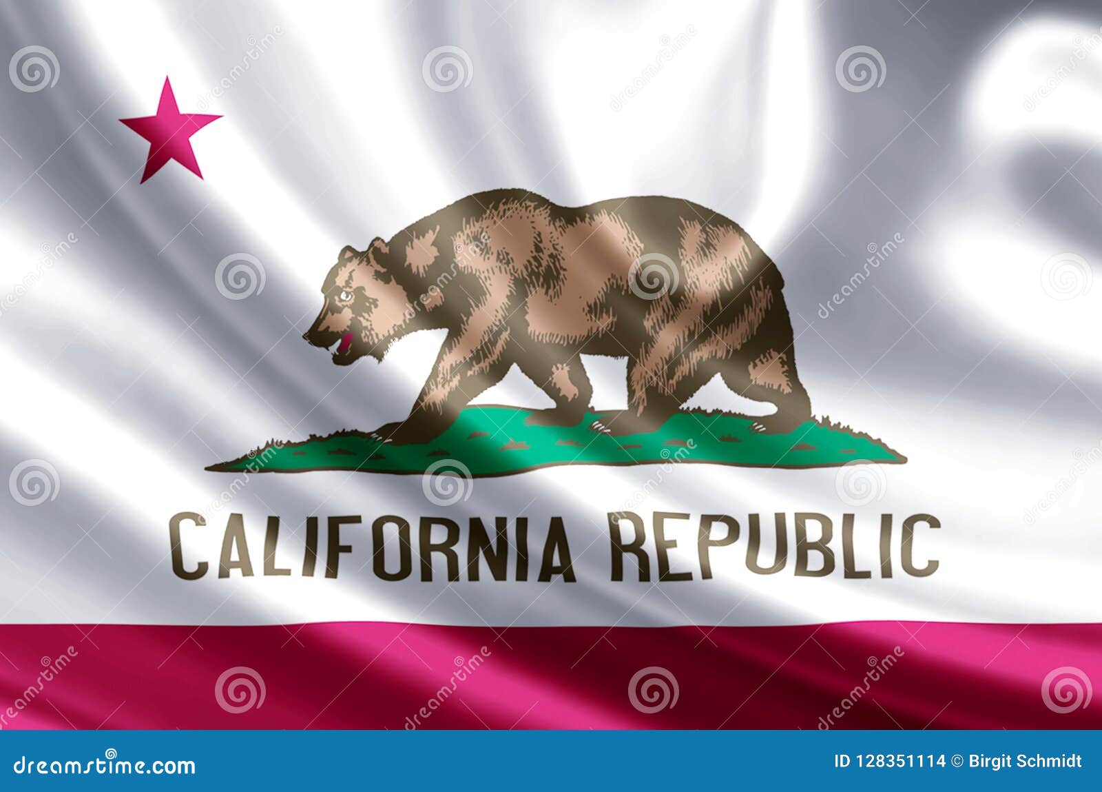 Ejemplo De La Bandera De California Stock de ilustración - Ilustración ...
