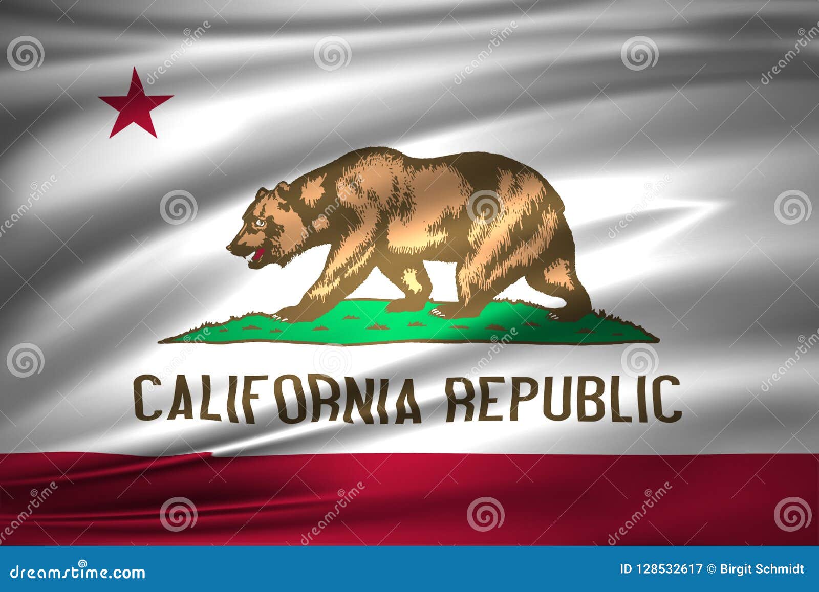 Ejemplo De La Bandera De California Stock de ilustración - Ilustración ...