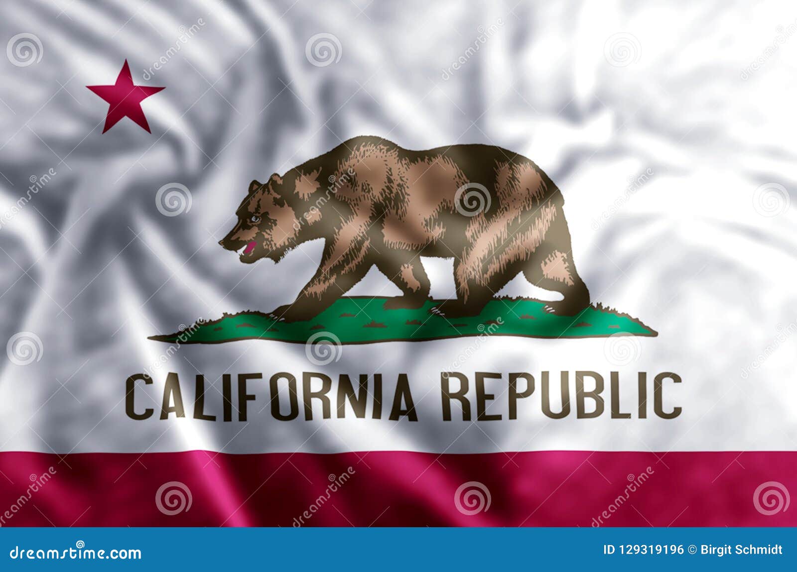 Ejemplo De La Bandera De California Stock de ilustración - Ilustración ...