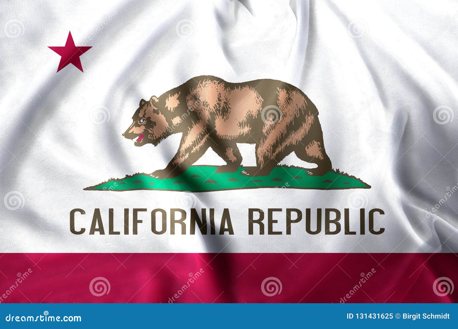 Ejemplo De La Bandera De California Stock de ilustración - Ilustración ...