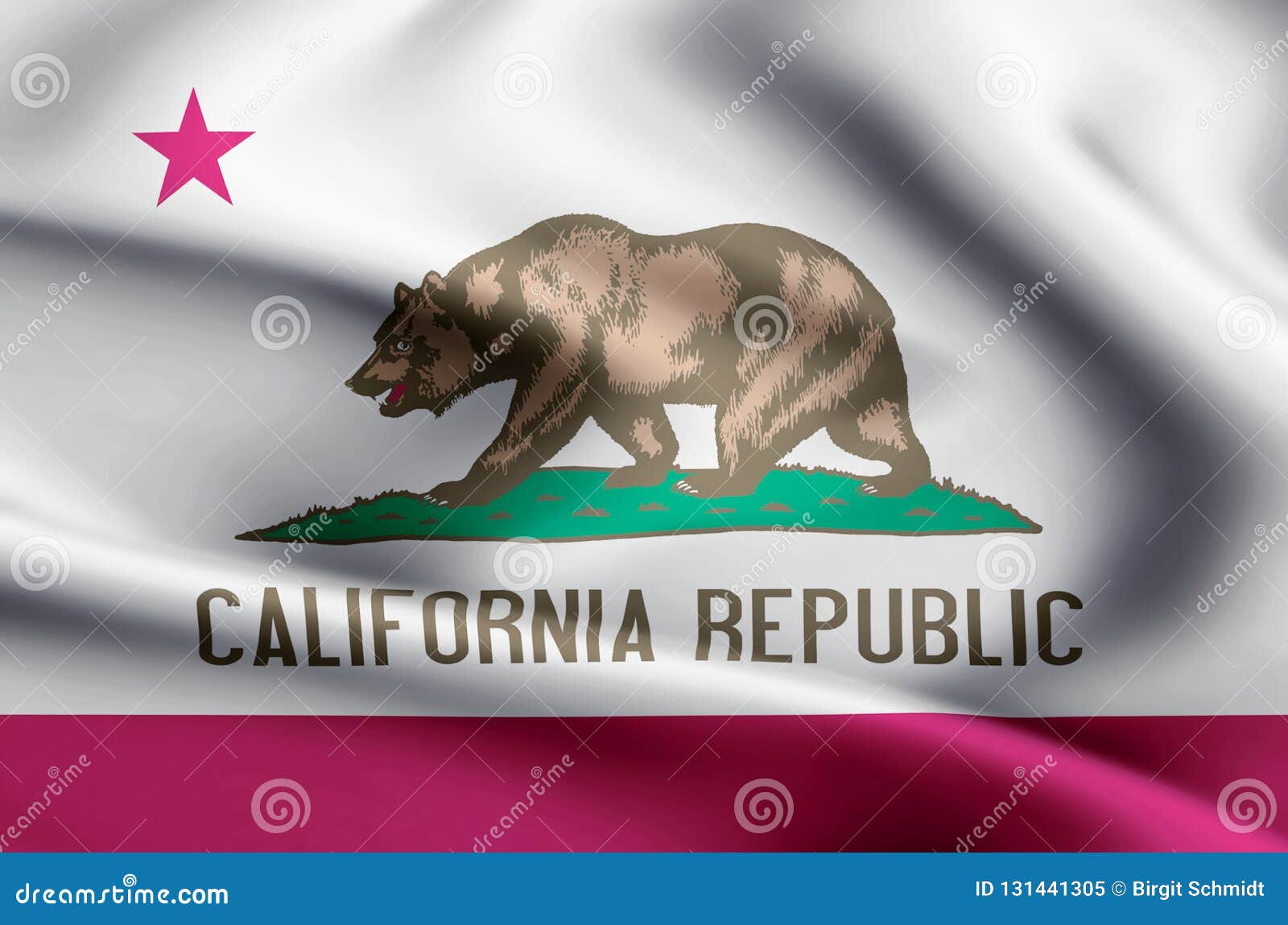 Ejemplo De La Bandera De California Stock de ilustración - Ilustración ...