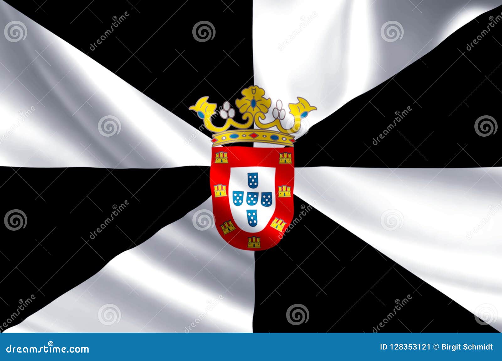 Ejemplo De La Bandera De Ceuta Stock de ilustración - Ilustración de ...